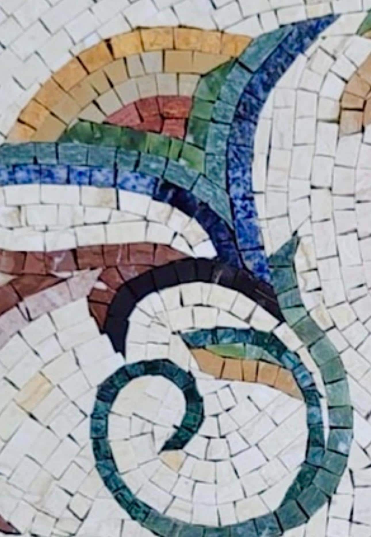 FLORAL MEDALLION – Handmade Mosaic Art – Floor Mosaic Tiles – Home ...
