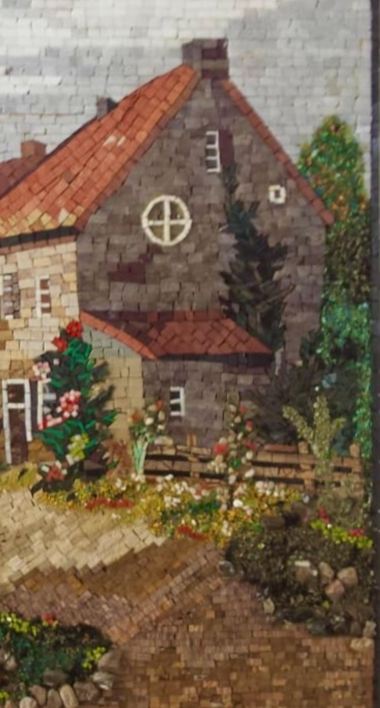Countryside River Cottage Mosaic – Handmade Rustic Marble & Stone ...